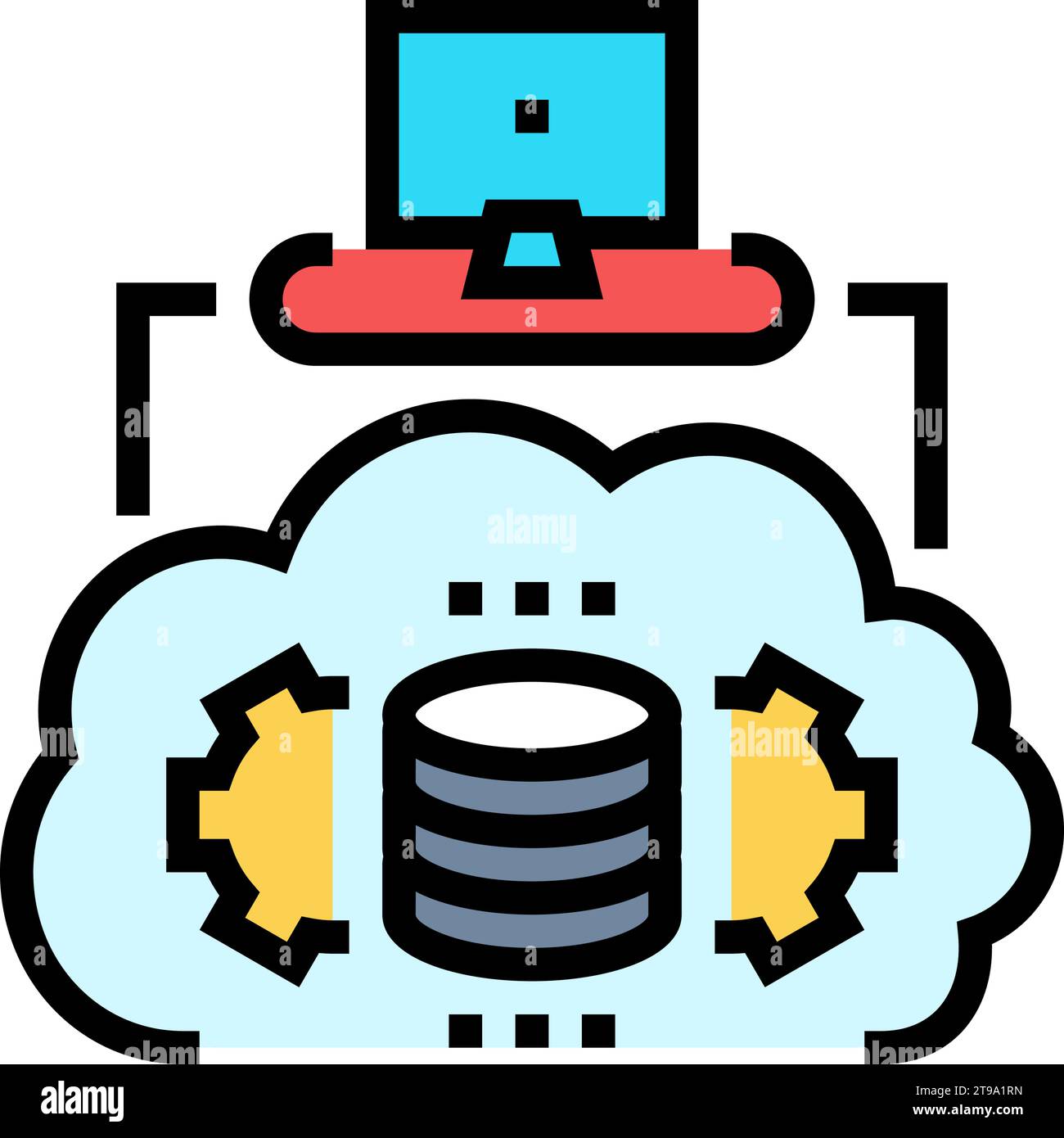 Computer Monitor Architecture Program Stock Vector Images Alamy