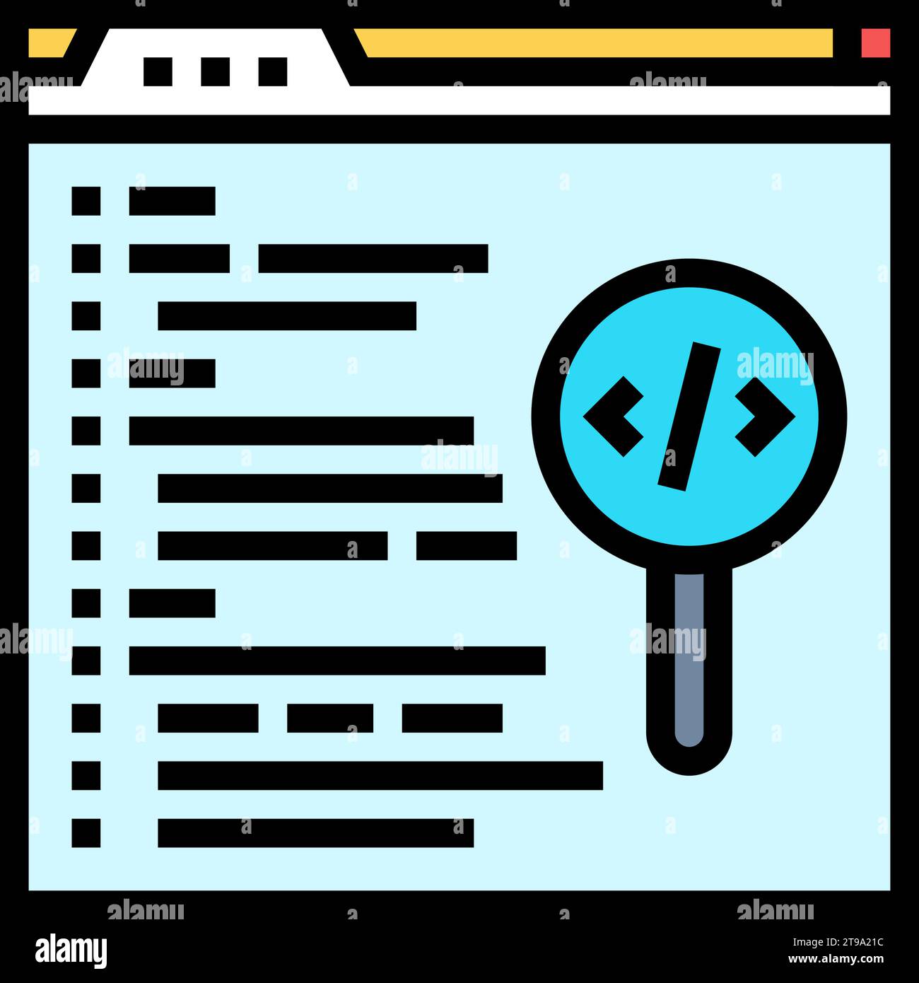 code review software color icon vector illustration Stock Vector Image & Art - Alamy