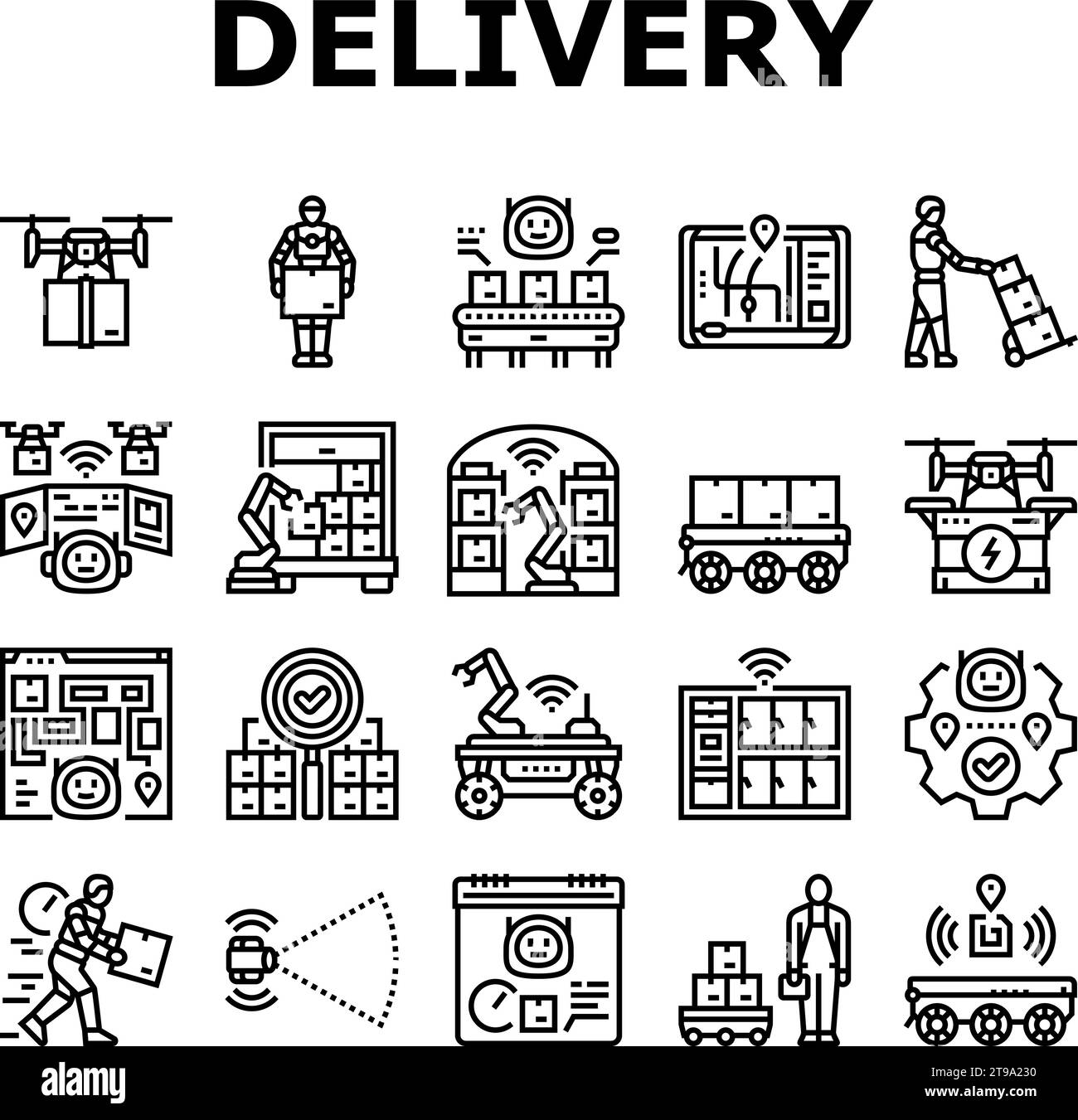 delivery autonomous robot icons set vector Stock Vector Image & Art - Alamy delivery autonomous robot icons set vector Stock Vector Image & Art - Alamy