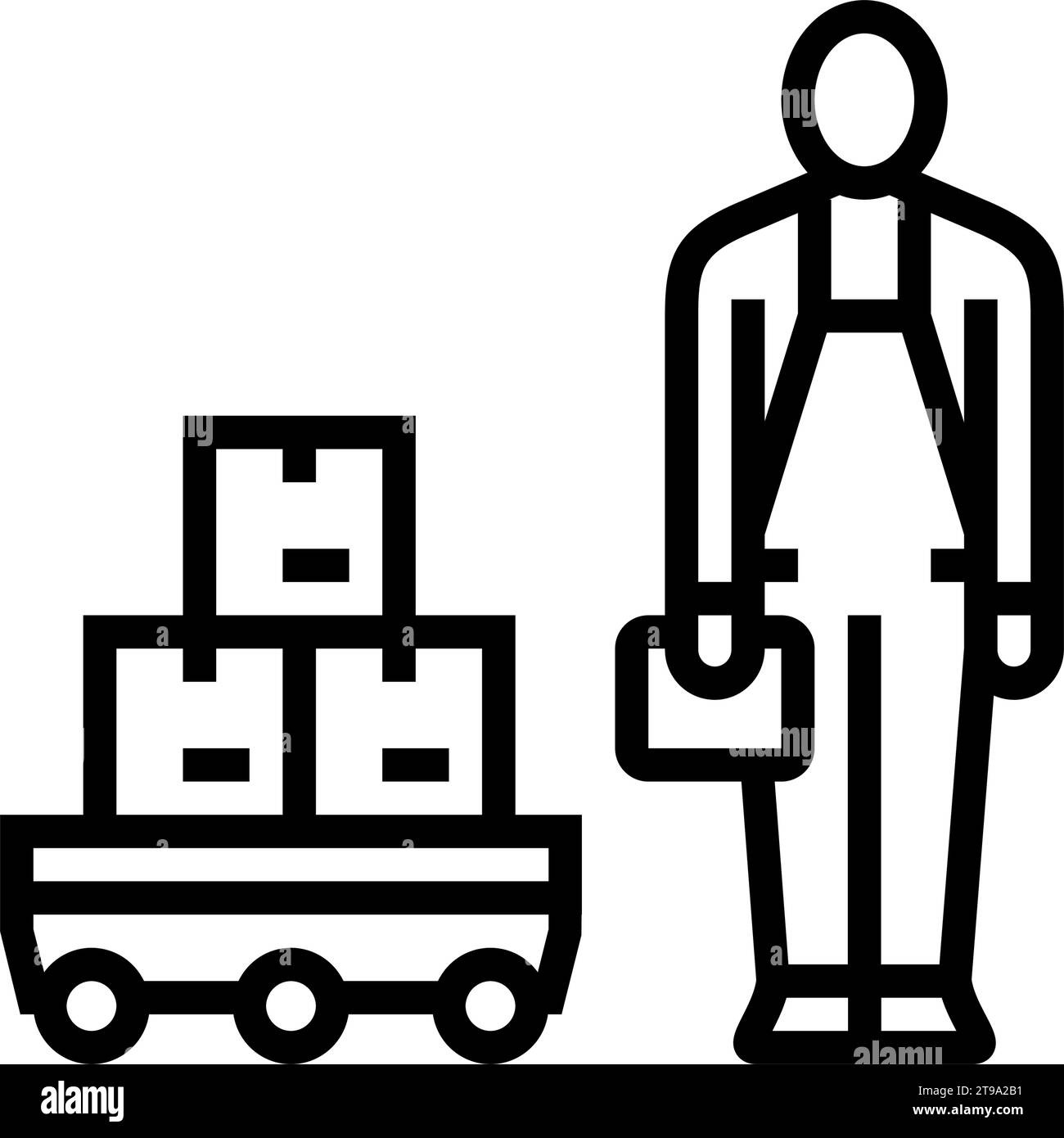 autonomous cart line icon vector illustration Stock Vector Image & Art ...