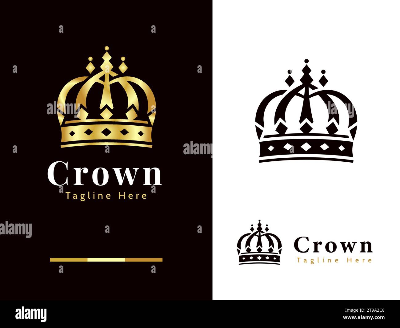 Strong crown logo Stock Vector Images - Alamy