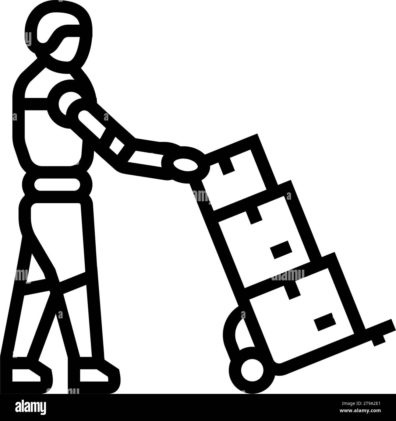 last mile delivery line icon vector illustration Stock Vector Image ...