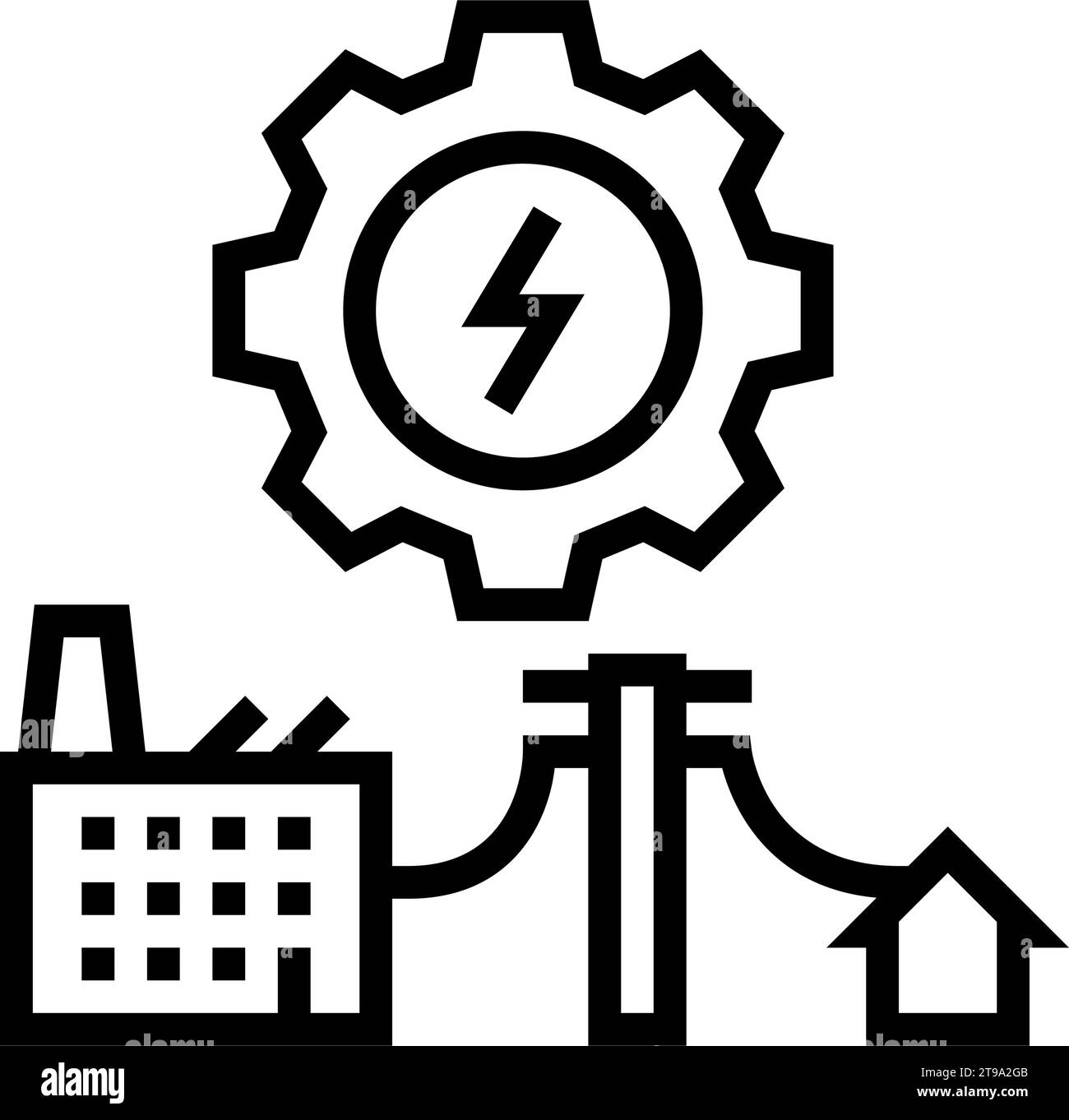 power grid efficient line icon vector illustration Stock Vector Image ...