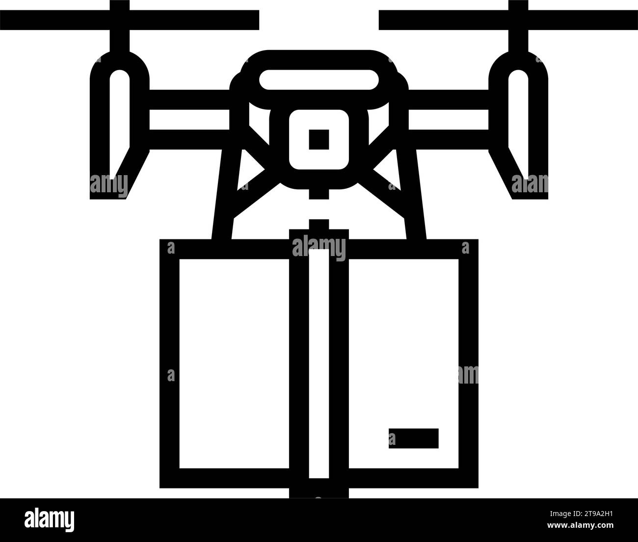delivery drone line icon vector illustration Stock Vector Image & Art ...