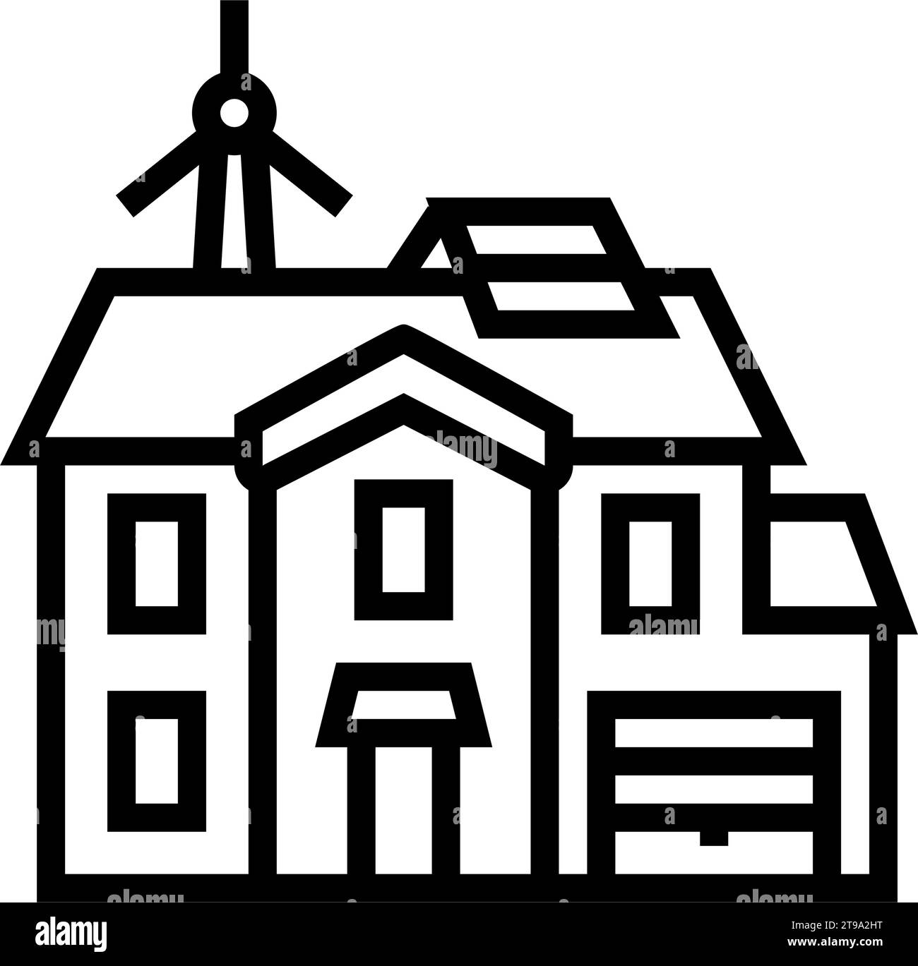 building energy efficient line icon vector illustration Stock Vector ...