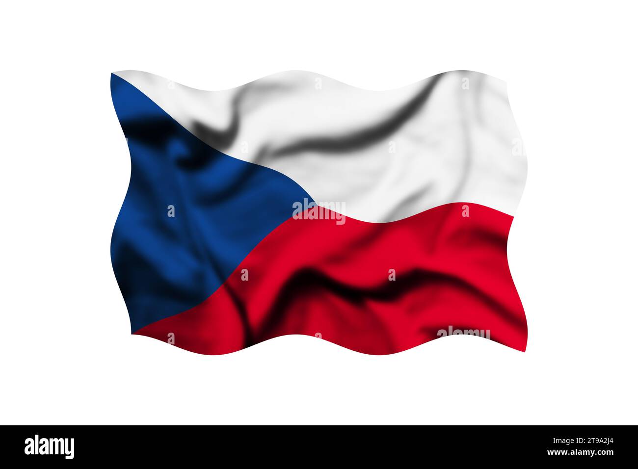 Check Republic flag blowing in the wind, Check Republic flying flag ...