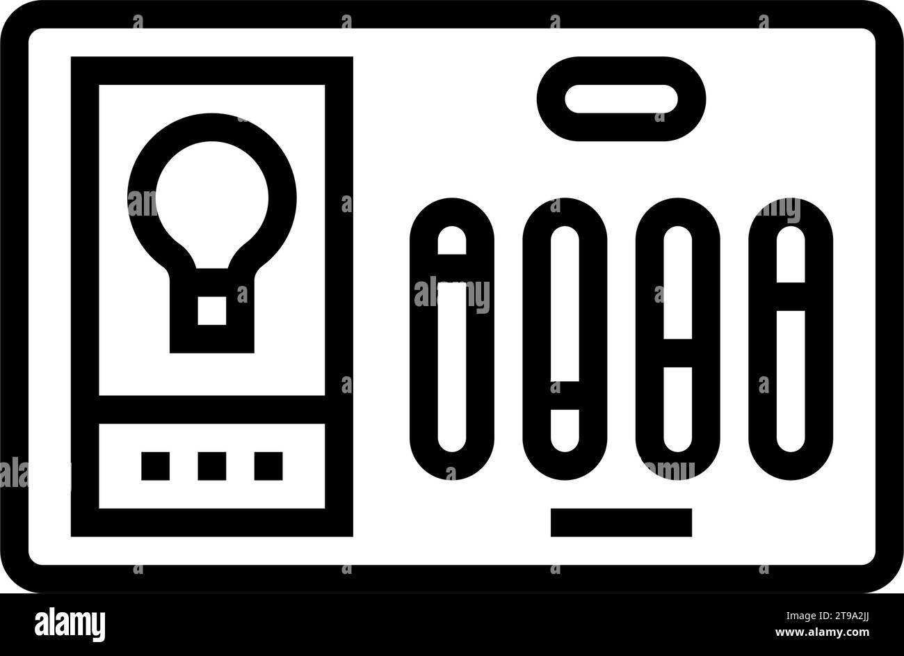 lighting controls efficient line icon vector illustration Stock Vector ...