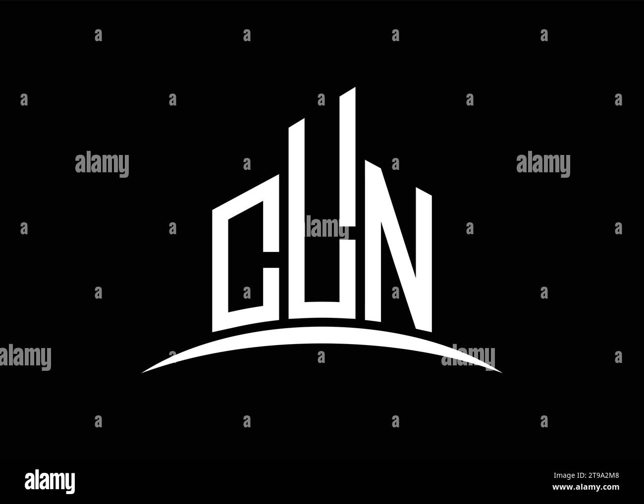 Letter CLN building vector monogram logo design template. Building ...