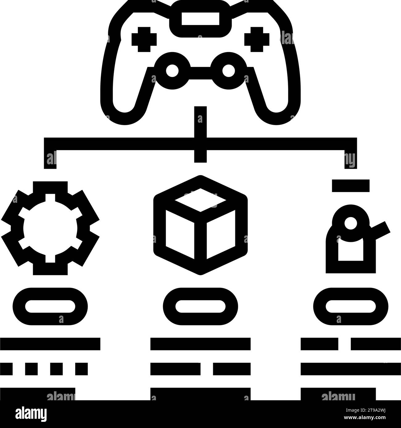 concept design game development line icon vector illustration Stock ...