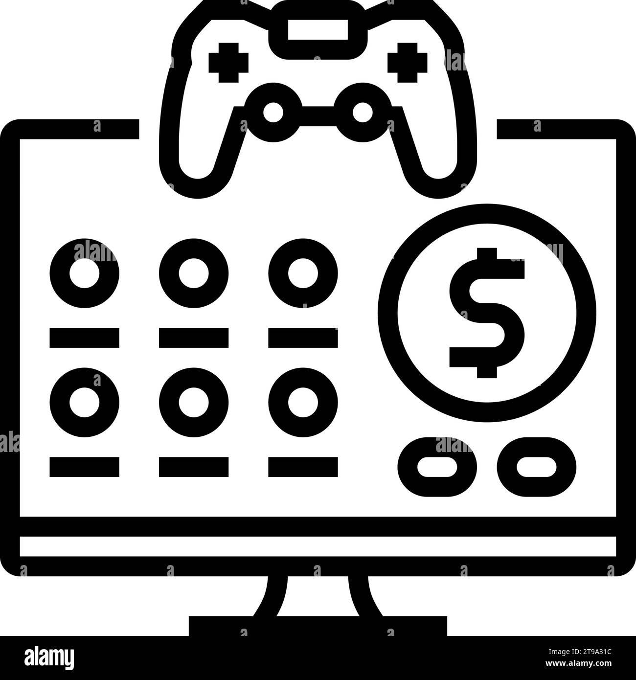 monetization game development line icon vector illustration Stock ...