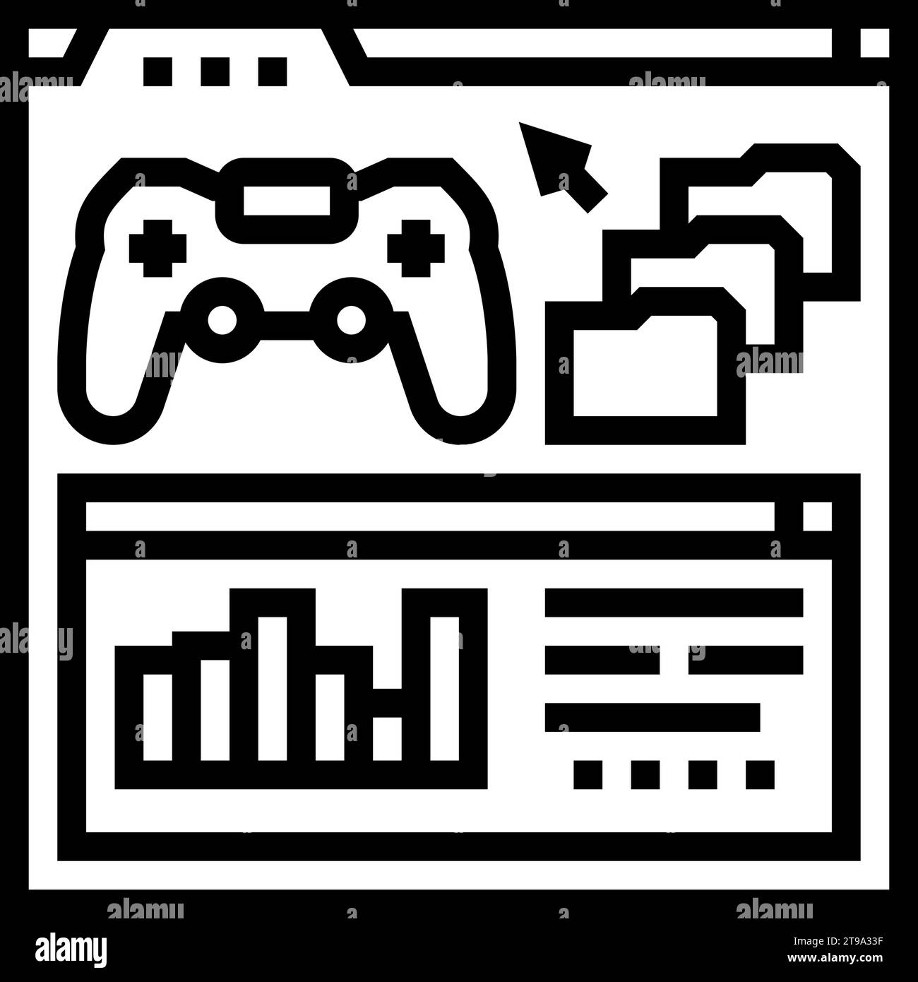 analytics game development line icon vector illustration Stock Vector ...