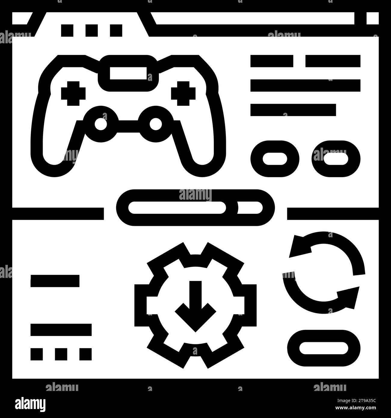 updates game development line icon vector illustration Stock Vector ... updates game development line icon vector illustration Stock Vector ...