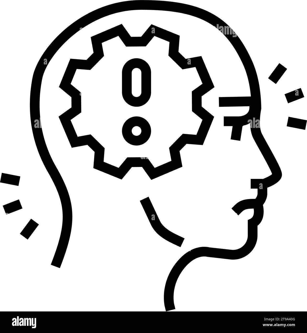 anxiety management mental health line icon vector illustration Stock ...
