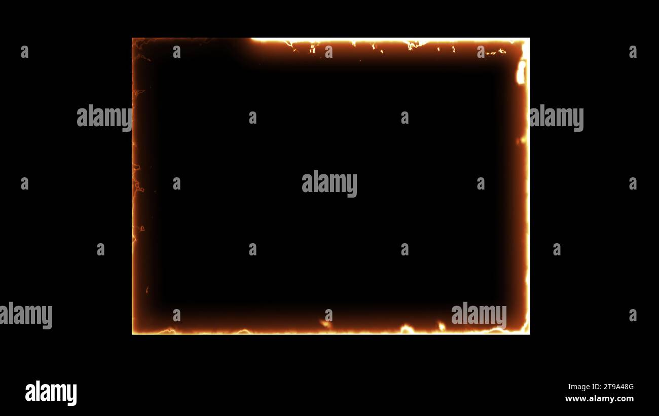Abstract fire square. Computer generated 3d render Stock Photo - Alamy