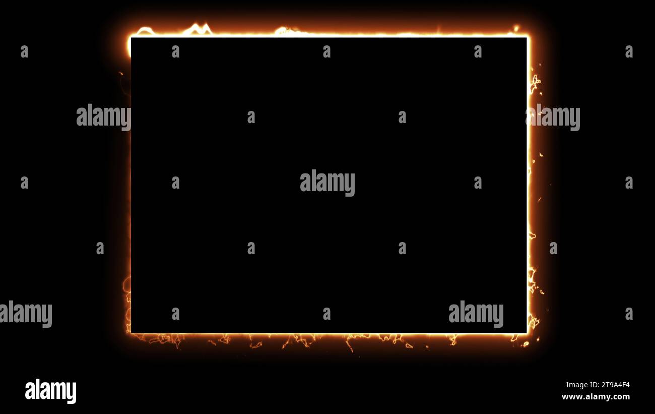 Abstract fire square. Computer generated 3d render Stock Photo - Alamy
