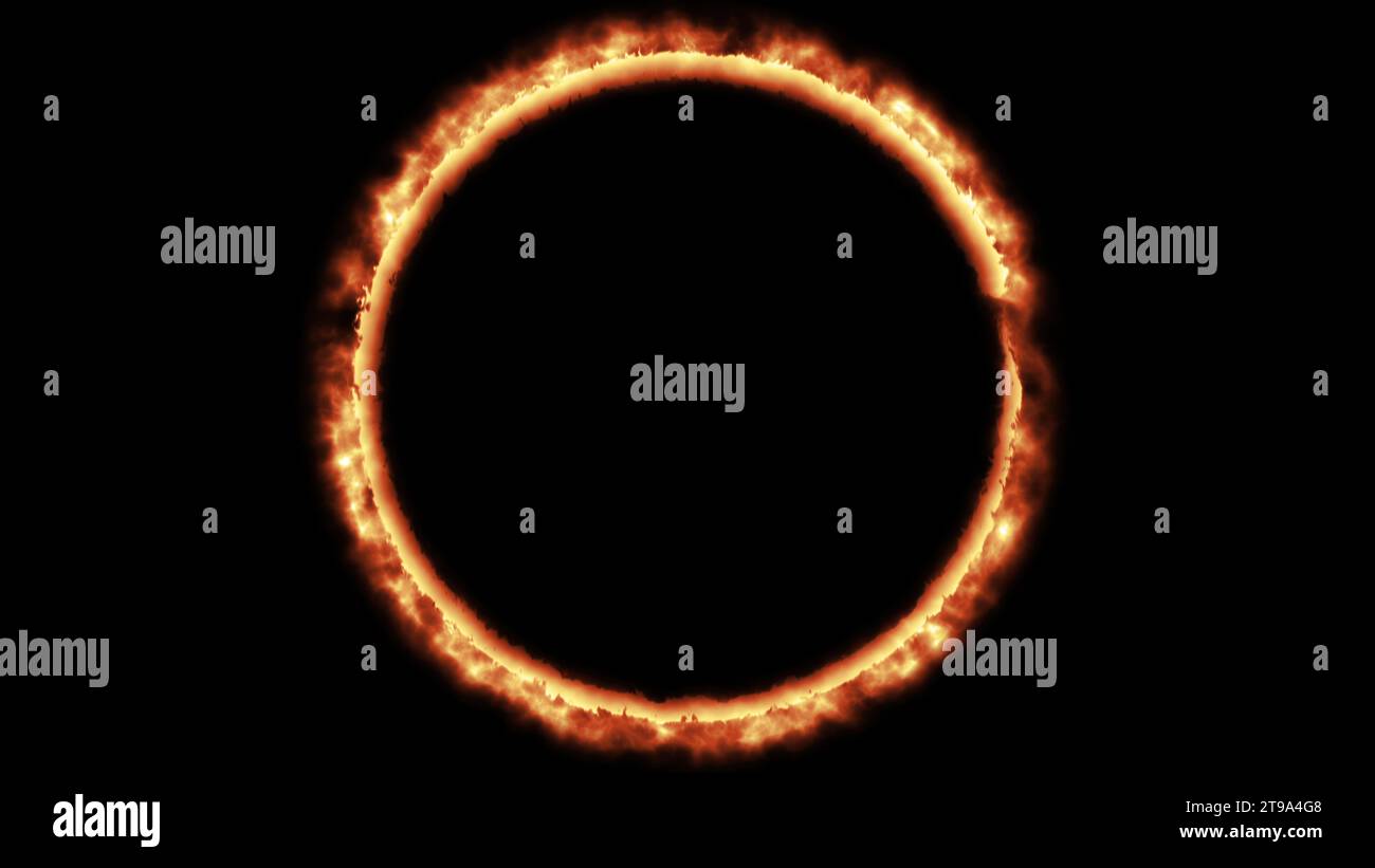 Abstract fire circle. Computer generated 3d render Stock Photo - Alamy