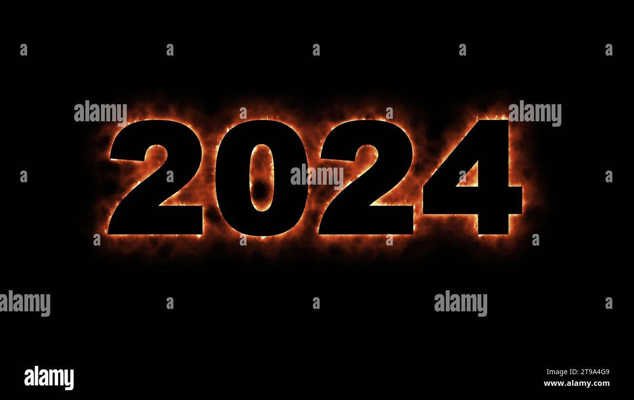 2024 fire text animation hi-res stock photography and images - Alamy