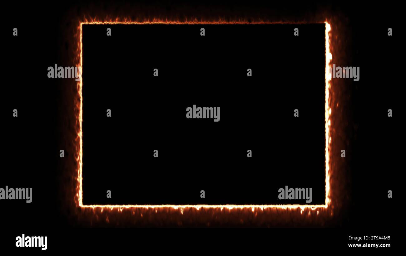 Abstract fire square. Computer generated 3d render Stock Photo - Alamy