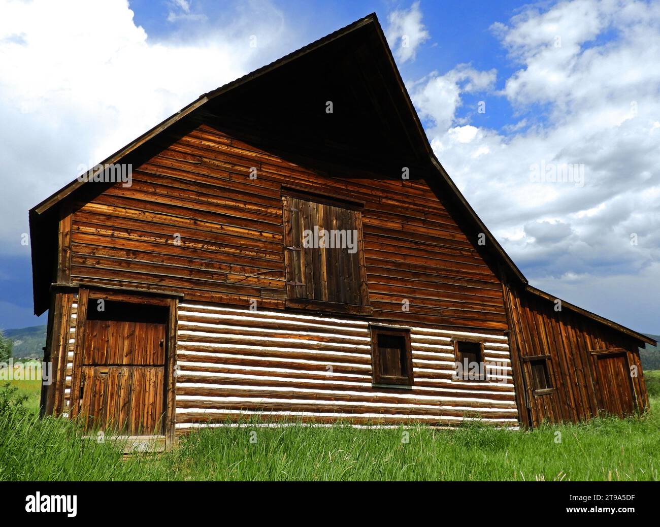 the iconic and historical more barn in steamboat springs, colorado on a ...