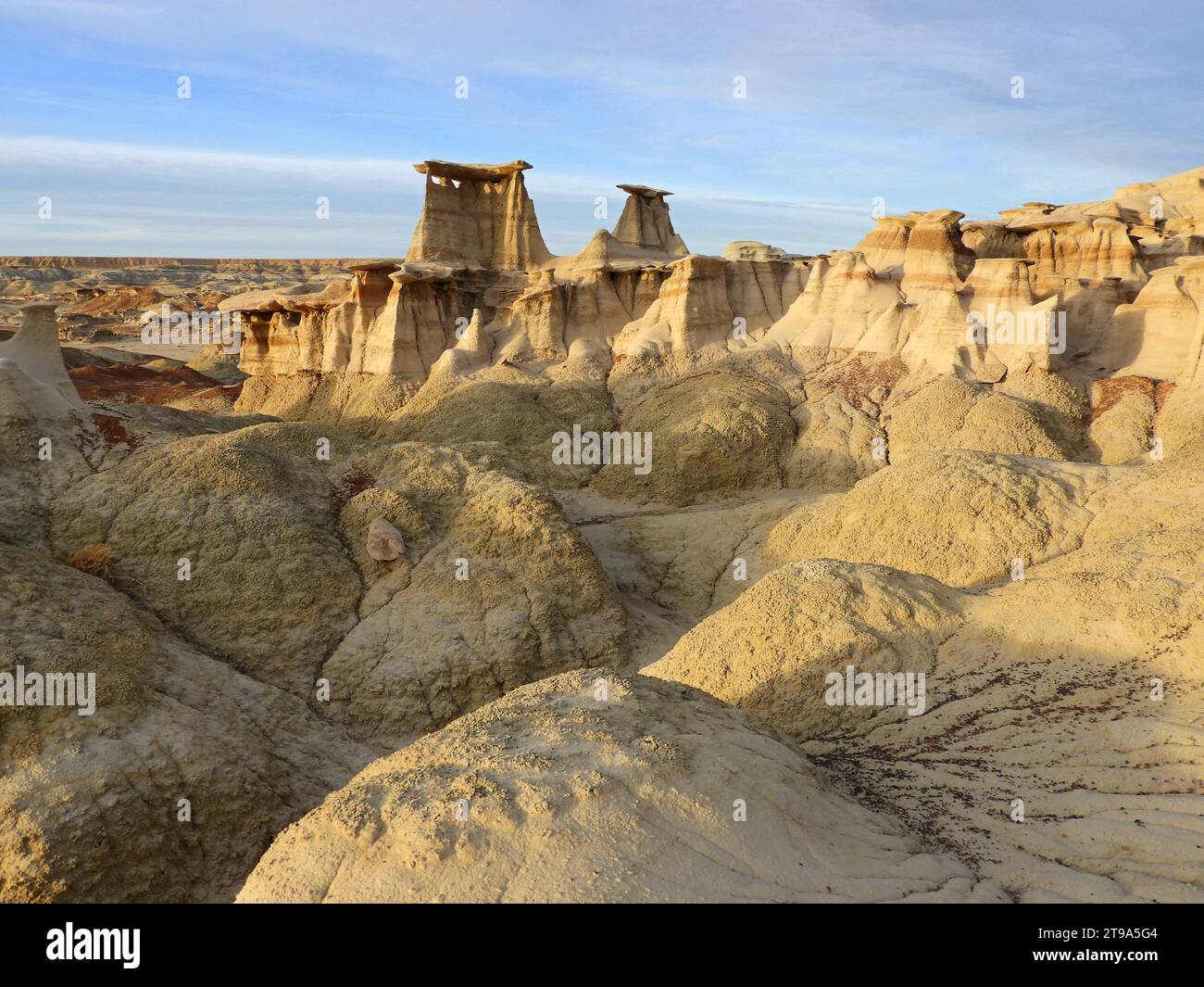 the colorful, eroded conversing hoodoos rock formations at dusk in the ...