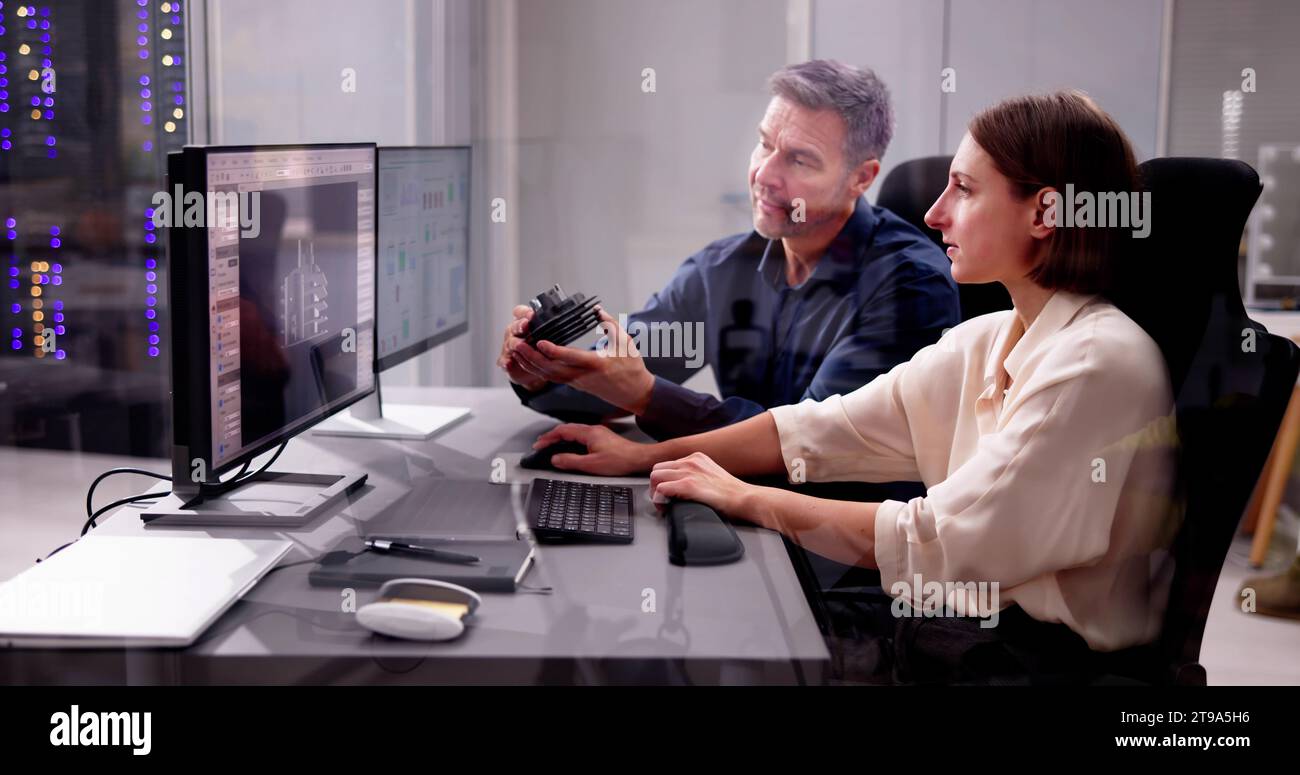 Personal Office Model Worker Designing Industry Equipment Stock Photo ...
