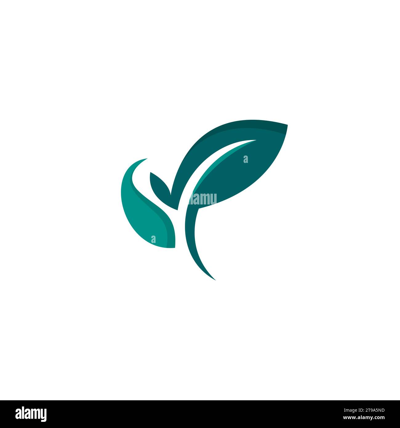 leaf growing logo simple design Stock Vector Image & Art - Alamy