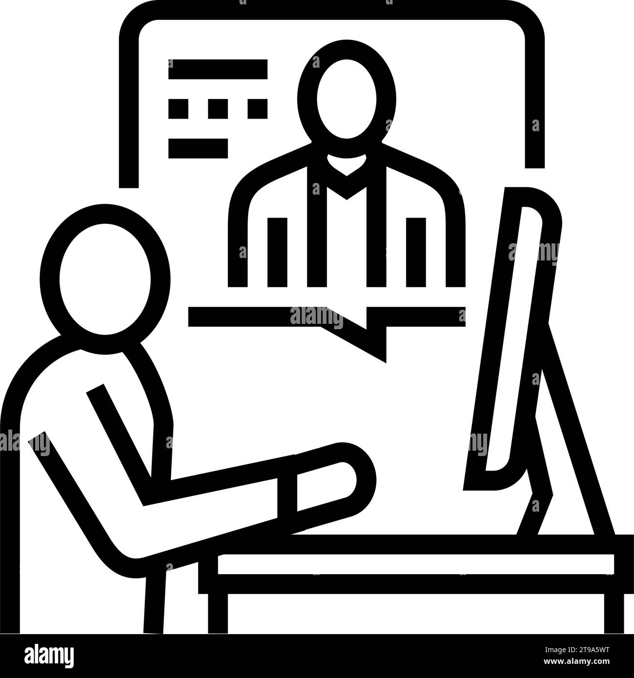 personalized learning online learning platform line icon vector ...