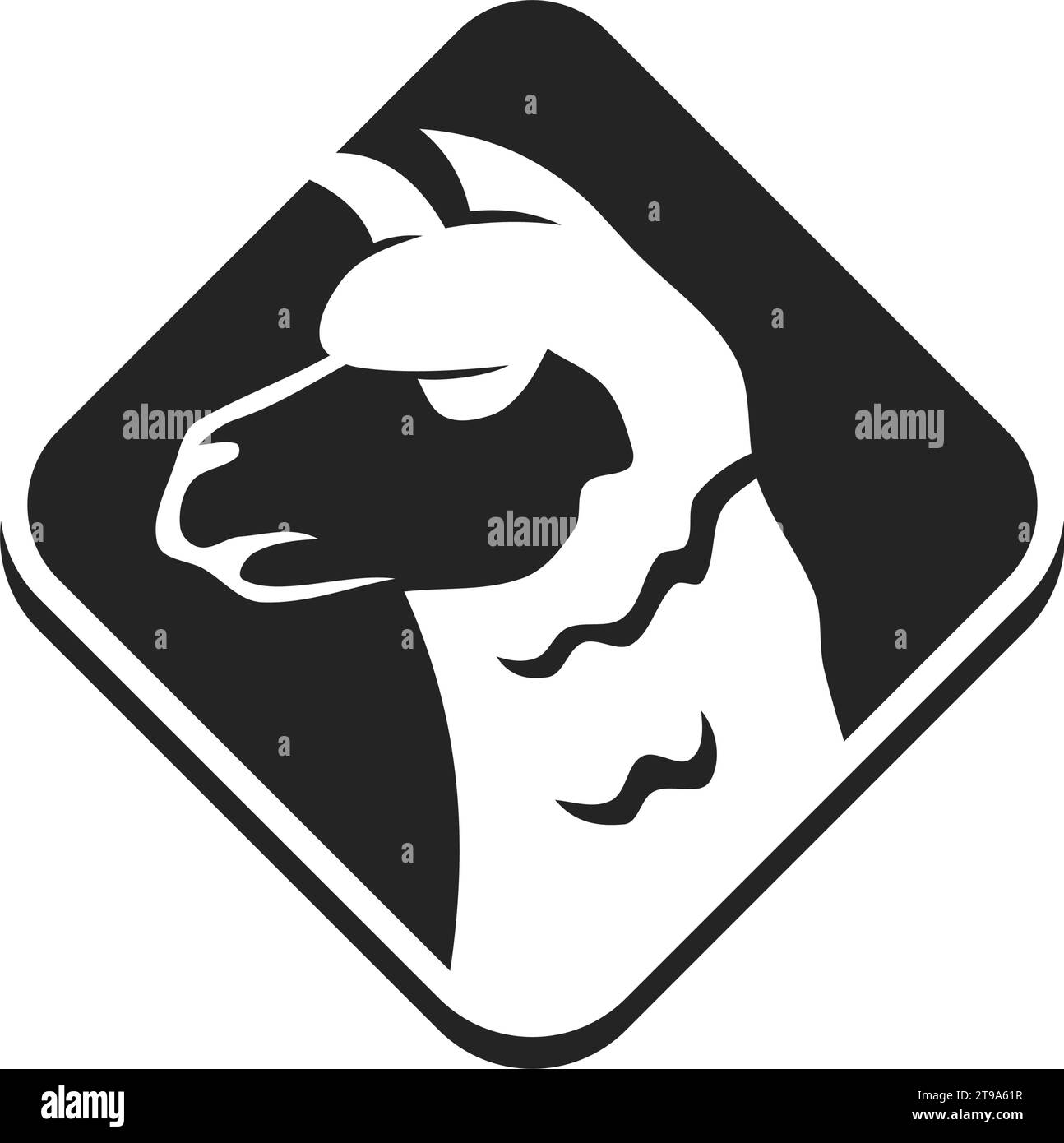 alpaca logo template Isolated. Brand Identity. Icon Abstract Vector ...