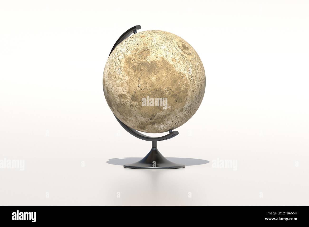 3D render - Moon globe on a white background Stock Photo - Alamy