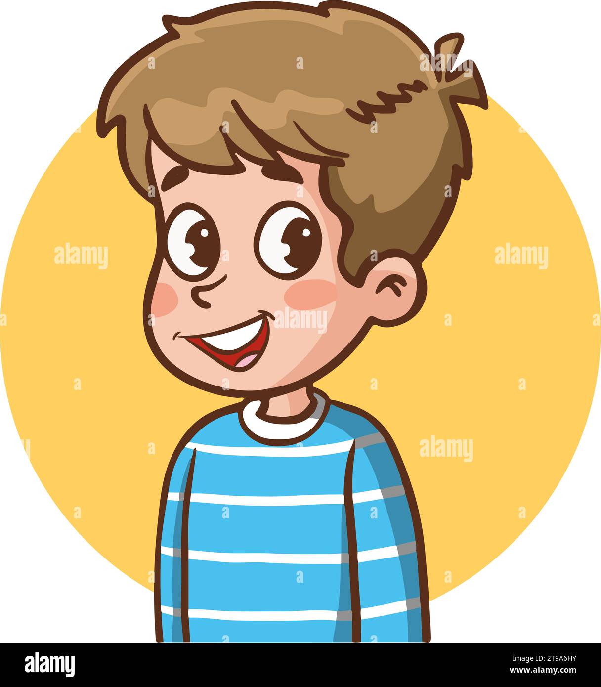 children portrait cartoon vector illustration Stock Vector Image & Art ...