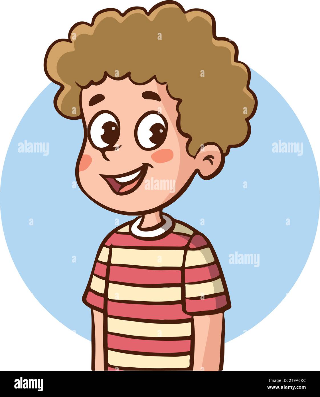 children portrait cartoon vector illustration Stock Vector Image & Art ...