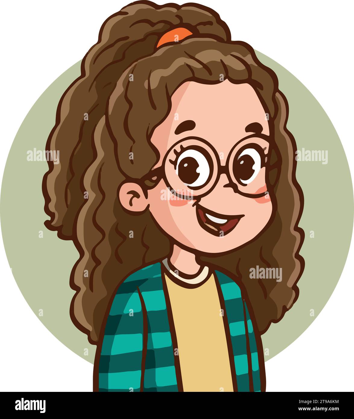 children portrait cartoon vector illustration Stock Vector Image & Art ...