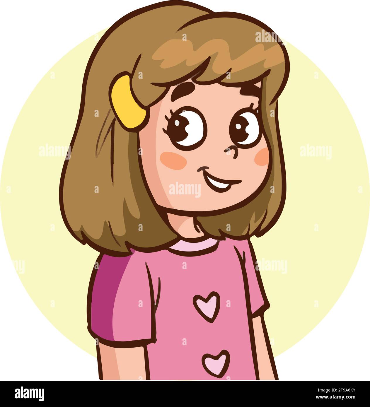 children portrait cartoon vector illustration Stock Vector Image & Art ...