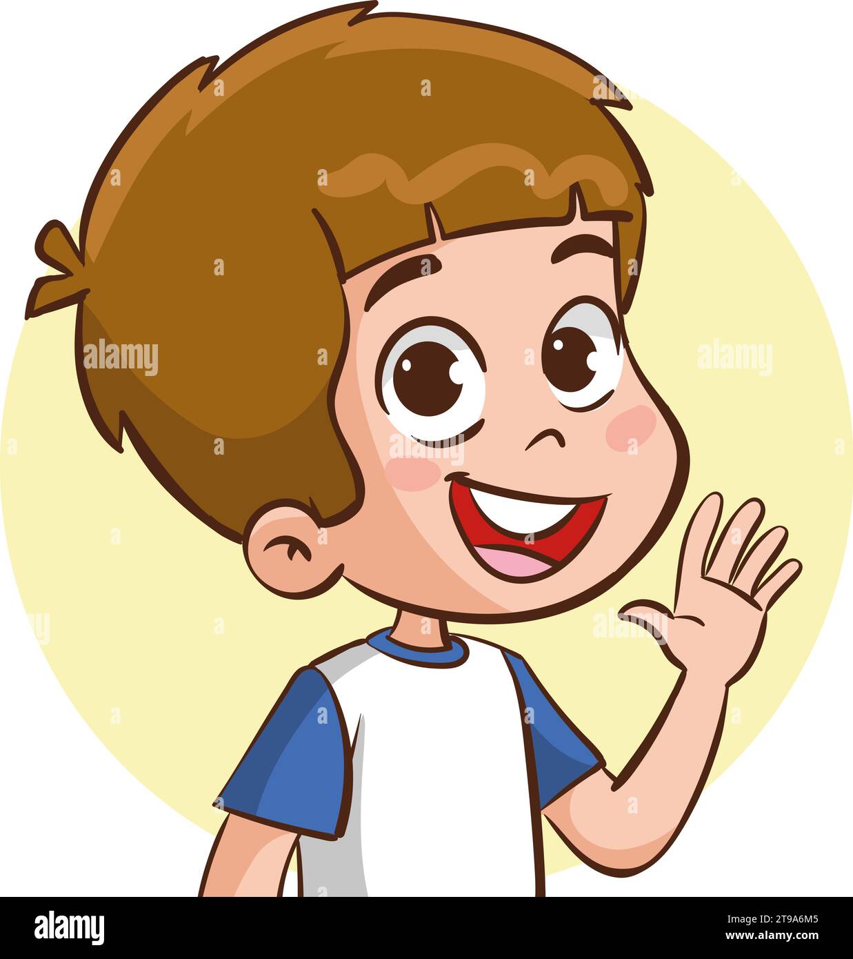 children portrait cartoon vector illustration Stock Vector Image & Art ...