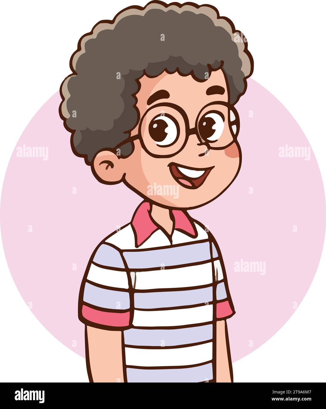 children portrait cartoon vector illustration Stock Vector Image & Art ...