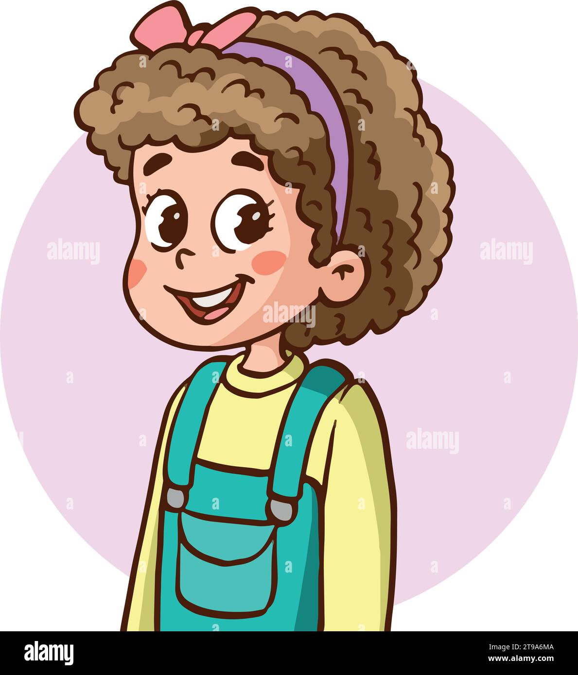 children portrait cartoon vector illustration Stock Vector Image & Art ...