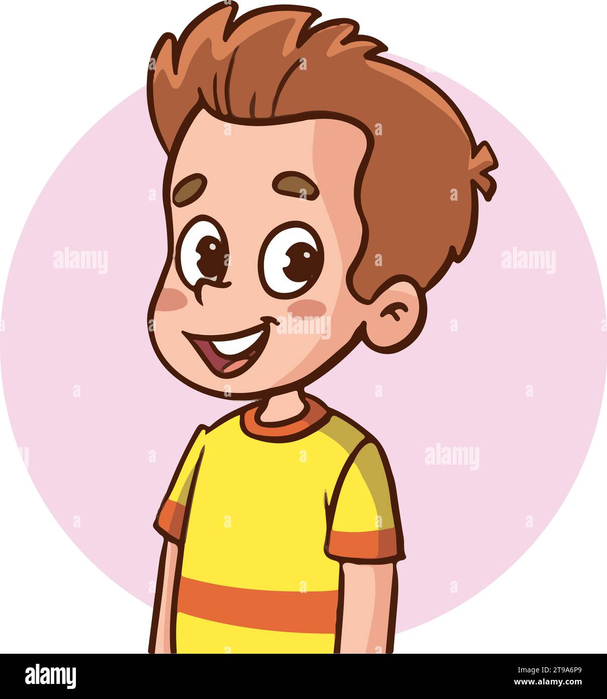 children portrait cartoon vector illustration Stock Vector Image & Art ...