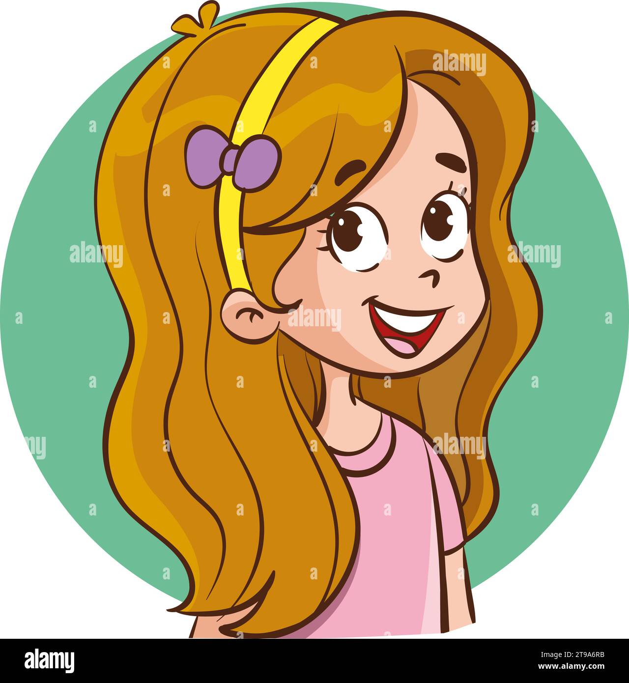 children portrait cartoon vector illustration Stock Vector Image & Art ...