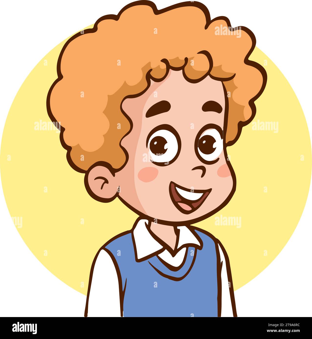 children portrait cartoon vector illustration Stock Vector Image & Art ...
