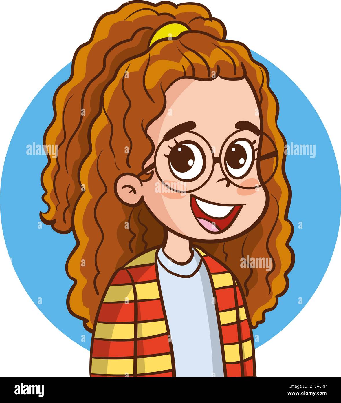 children portrait cartoon vector illustration Stock Vector Image & Art ...