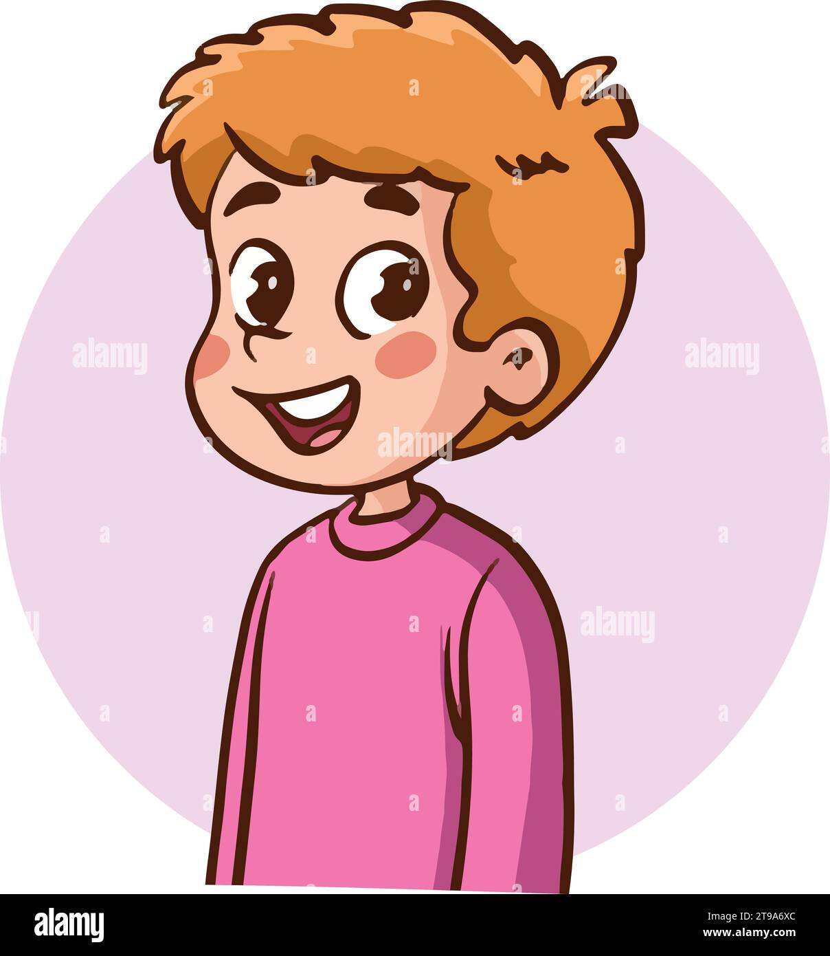 children portrait cartoon vector illustration Stock Vector Image & Art ...