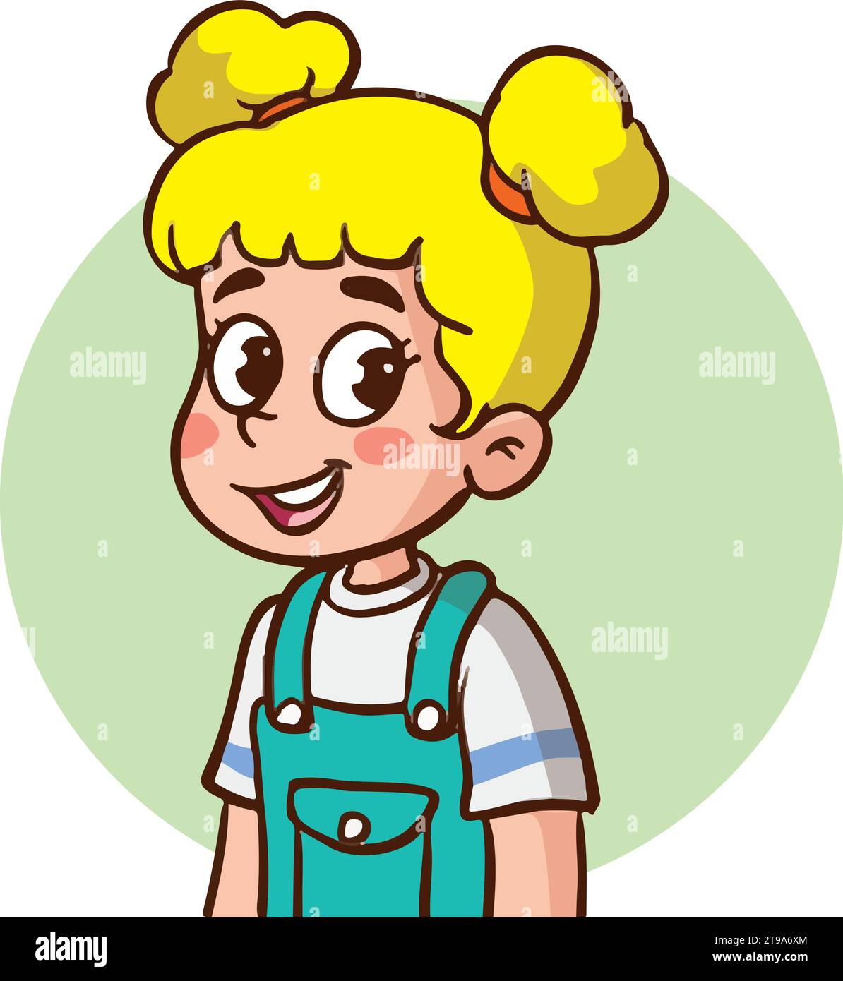 children portrait cartoon vector illustration Stock Vector Image & Art ...