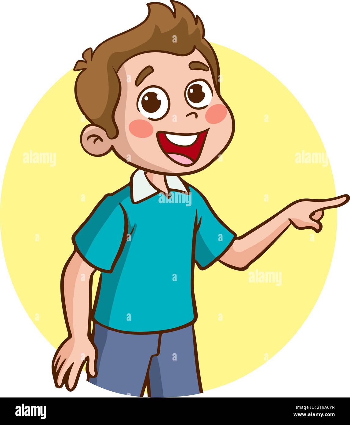 children portrait cartoon vector illustration Stock Vector Image & Art ...