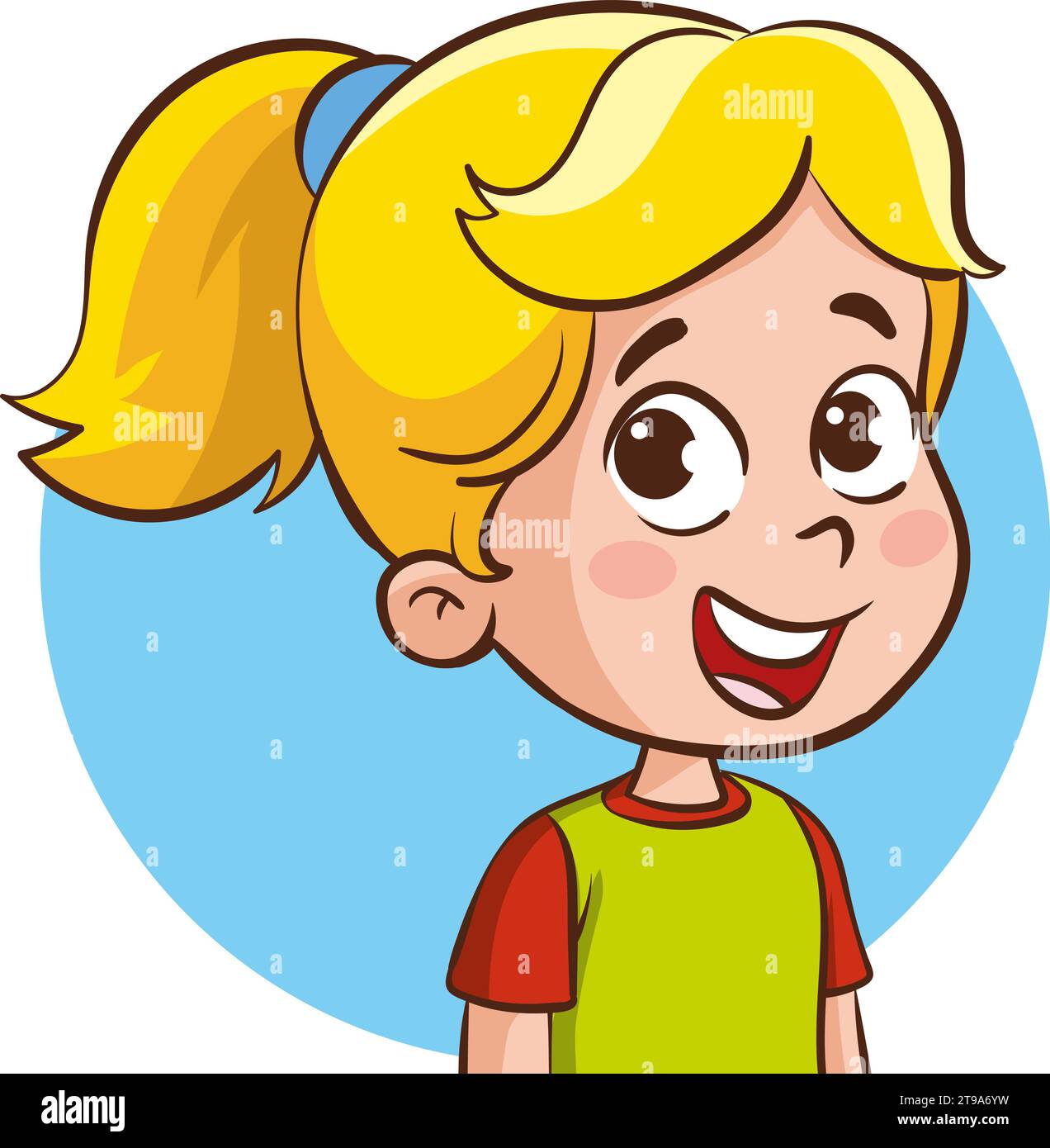 children portrait cartoon vector illustration Stock Vector Image & Art ...