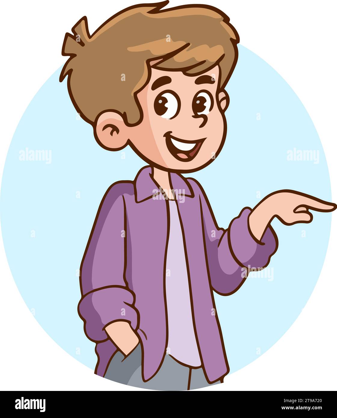 children portrait cartoon vector illustration Stock Vector Image & Art ...