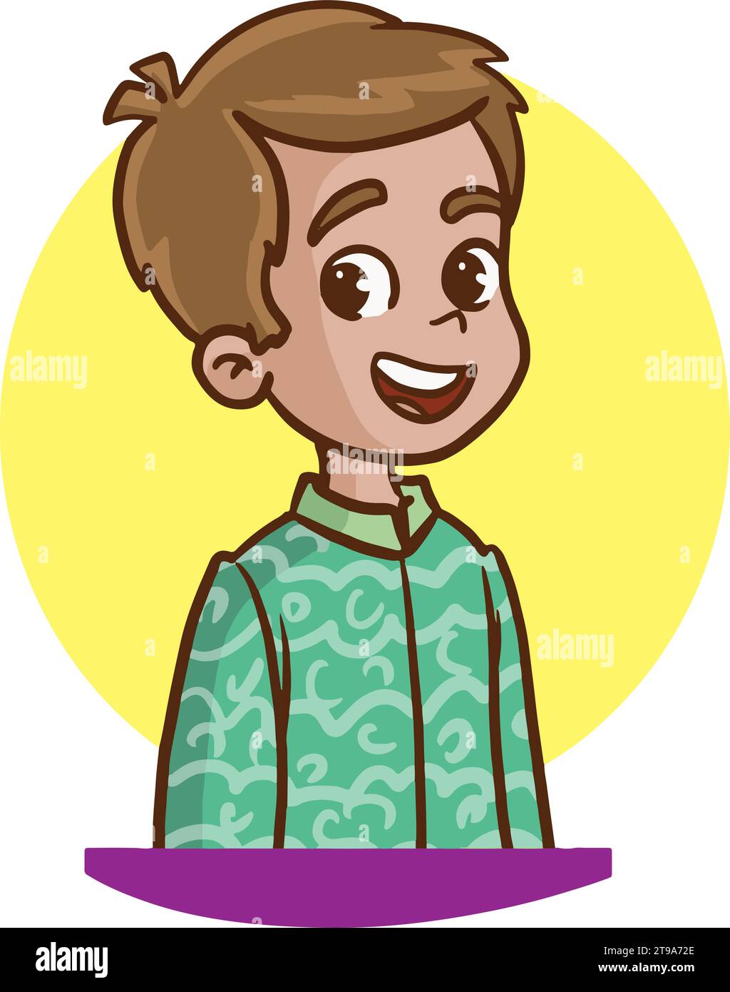 children portrait cartoon vector illustration Stock Vector Image & Art ...