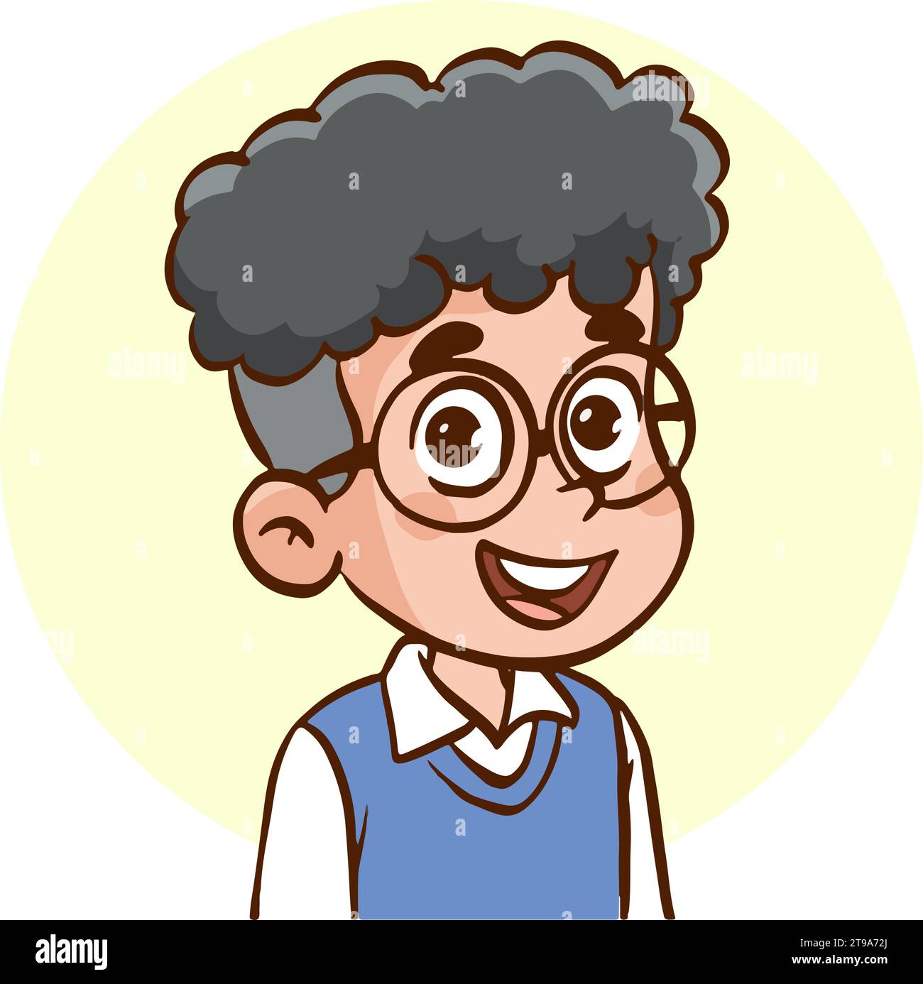 children portrait cartoon vector illustration Stock Vector Image & Art ...
