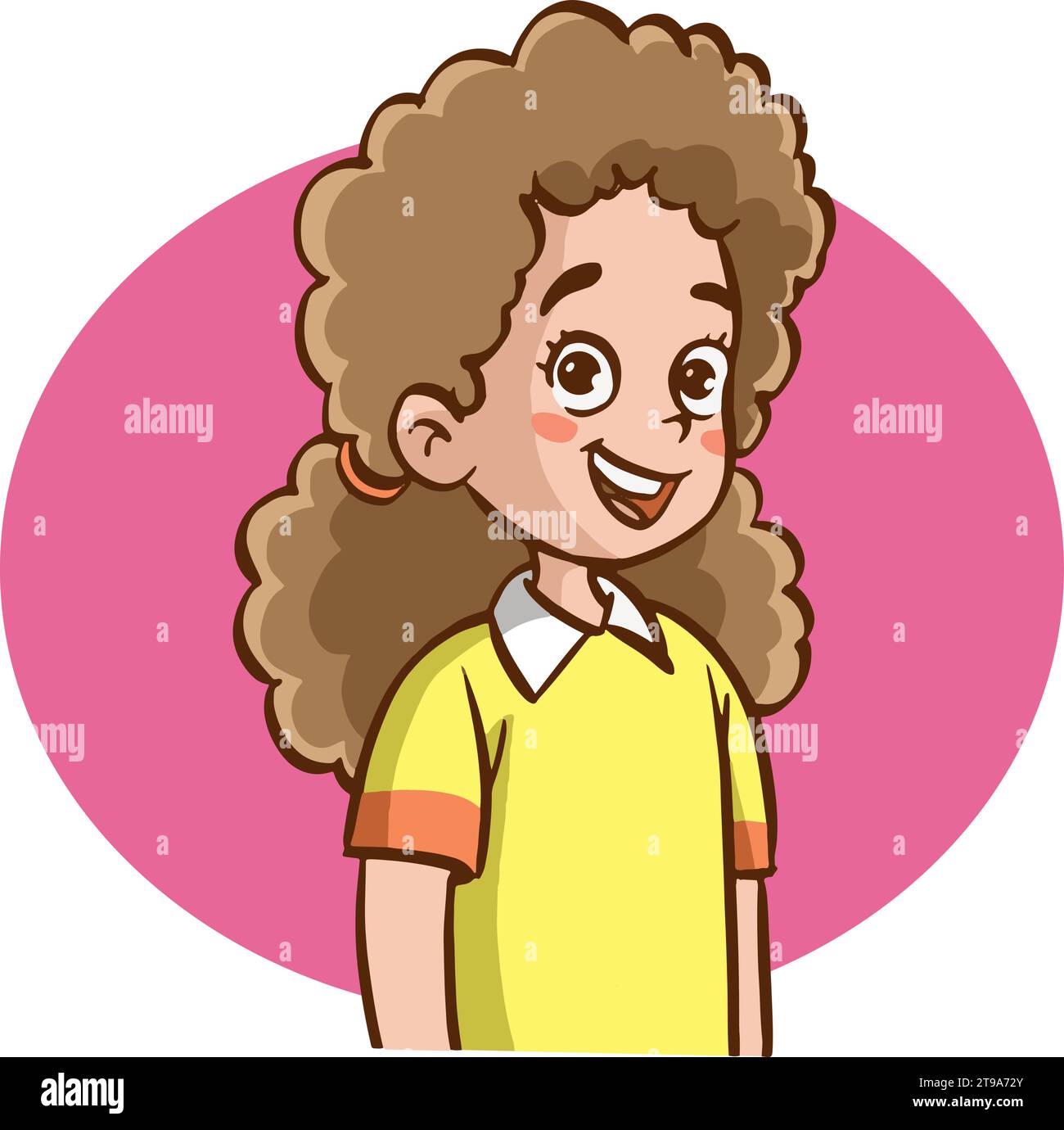 children portrait cartoon vector illustration Stock Vector Image & Art ...
