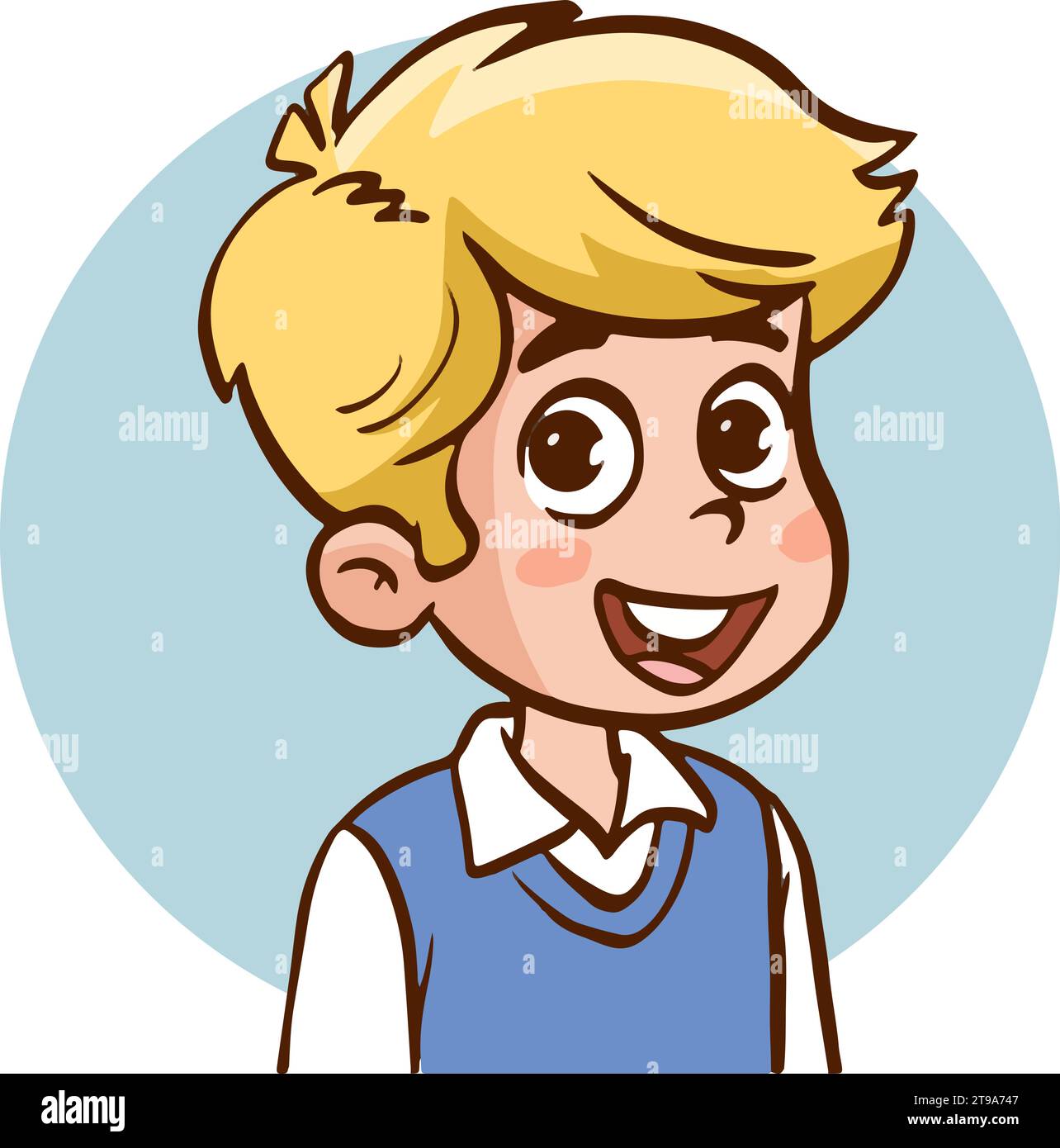 children portrait cartoon vector illustration Stock Vector Image & Art ...