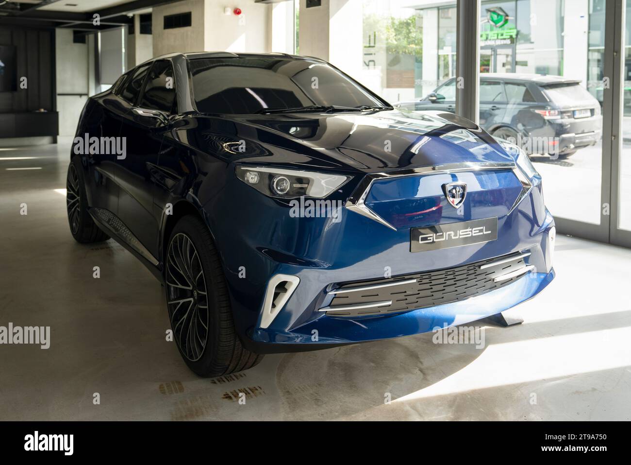 Lefkose, North Cyprus- October 24, 2023: Gunsel electric vehicles which ...